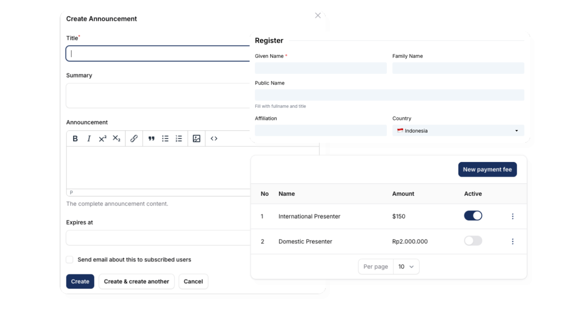 Academic Conference Website Builder | Leconfe - Conference Platform